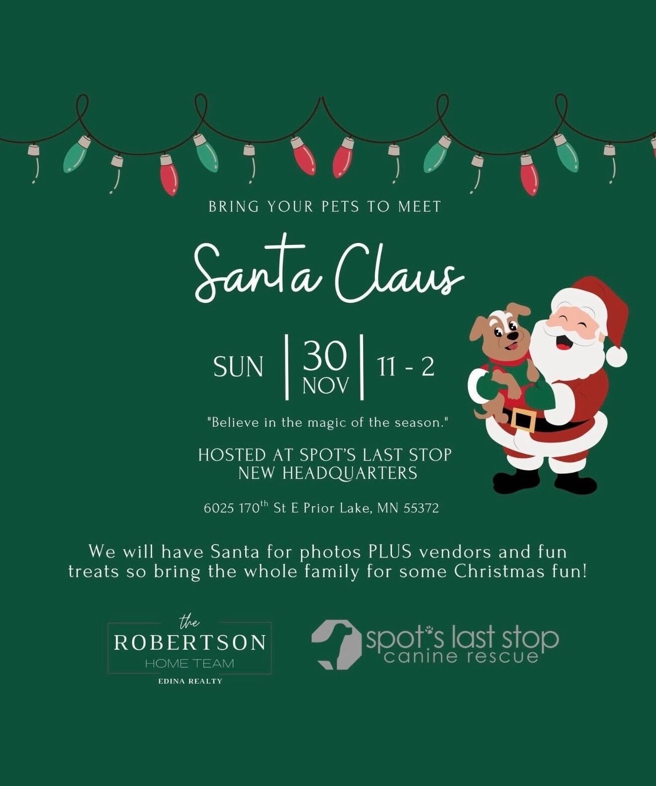 Santa Claws at the Rescue Center Prior Lake - Spot's Last Stop Canine ...